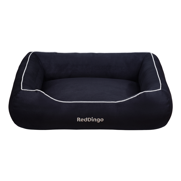Red Dingo Donut Bed Medium Black 80 x 60 x 21cm